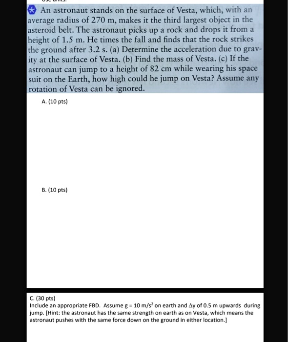 An astronaut stands on the surface of Vesta, which, with an average ...