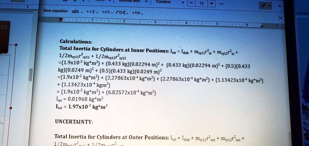 SOLVED: How do I calculate uncertainty for this using error propagation ...