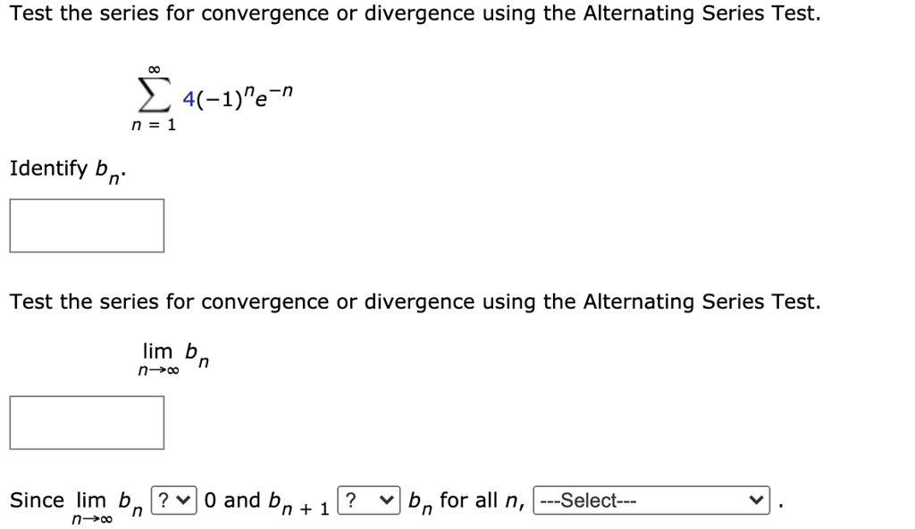 SOLVED: Test the series for convergence or divergence using the ...