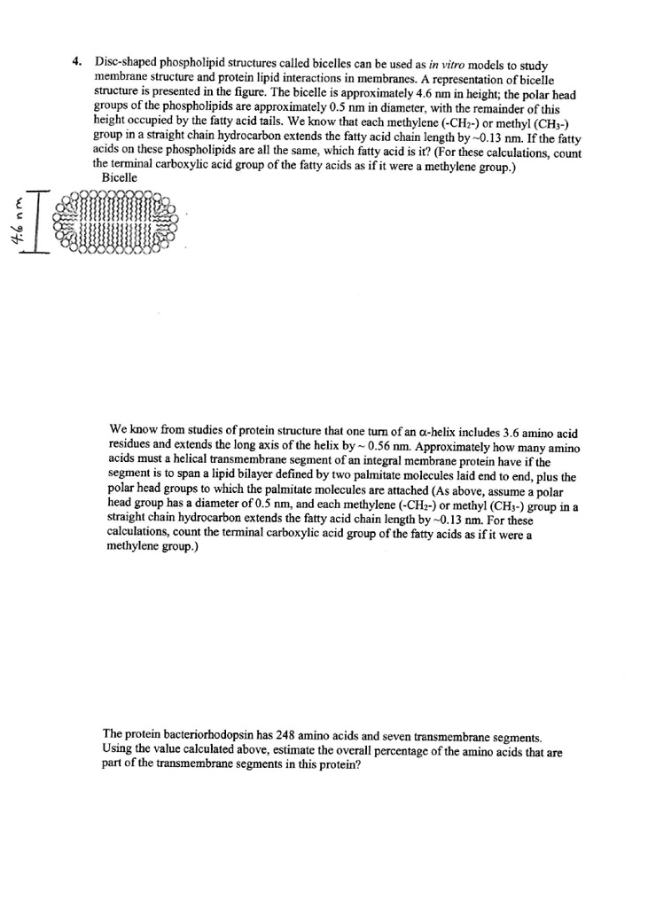 SOLVED:Disc-shaped phospholipid structures called bicelles can be used ...