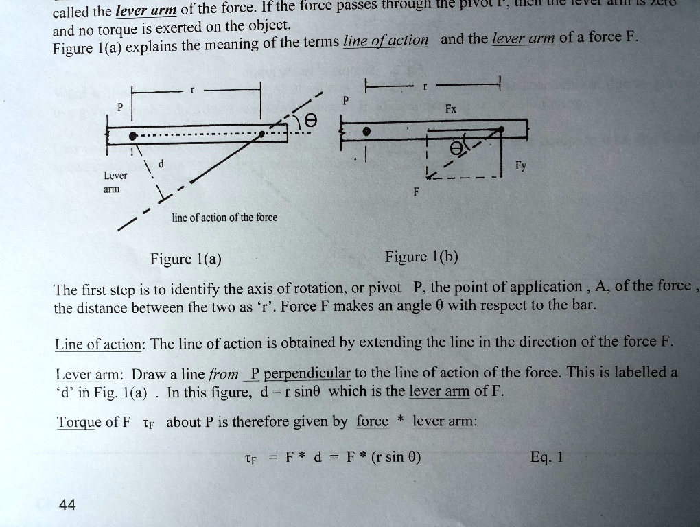 SOLVED: The first step is to identify the axis of rotation, or pivot P ...