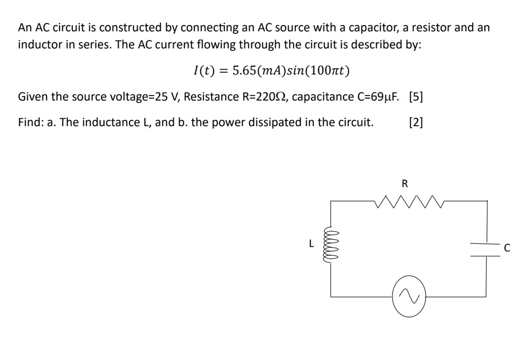 An AC circuit is constructed by connecting an AC source with a capacitor, a resistor and an ...