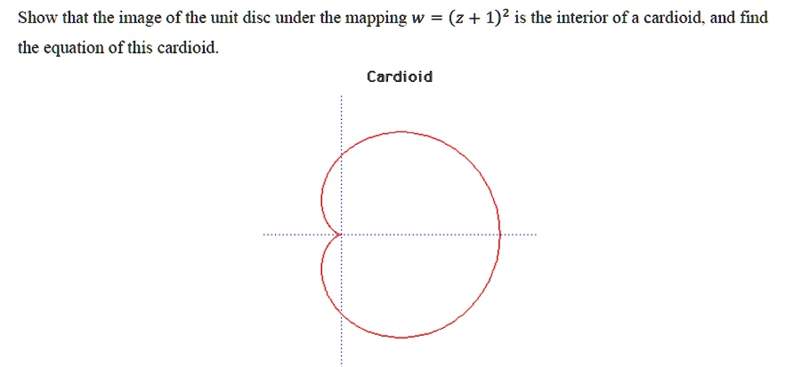 SOLVED:Show that the image of the unit disc under the mapping (z + 1)2 ...