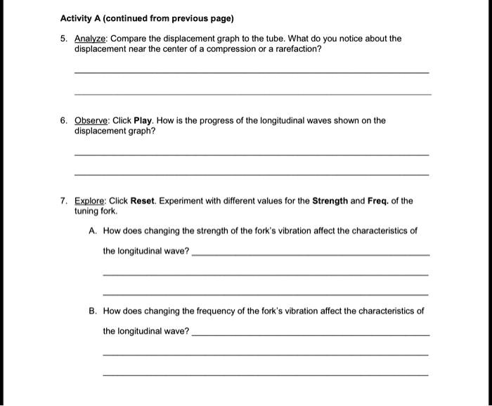 Activity A (continued from previous page) 5. Analyze: Compare the ...