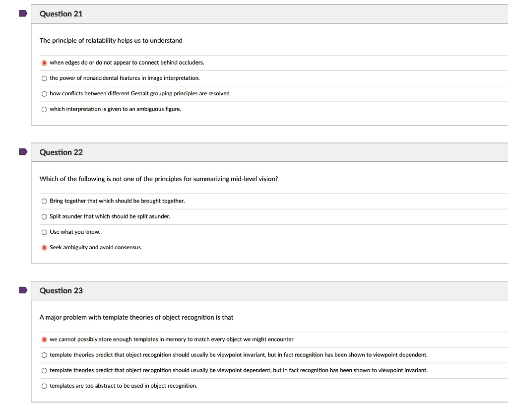 Question 21 The principle of relatability helps us to understand when ...
