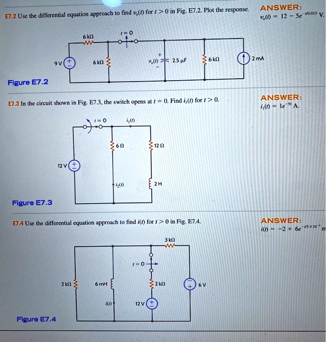 answer e72 use the differential equation approach to find v for 0 in ...