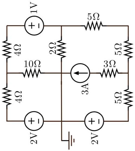 SOLVED: Solve the circuit using mesh analysis by inspection and find the values of all element ...
