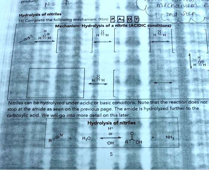 SOLVED: Product = âˆš(2r Ã— âˆš(Chanici Ã— 2n Sp)) Hydrolysis of ...