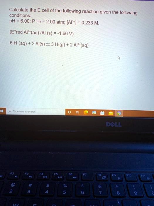 Calculate The E Cell For The Following Reaction 2fe3 At Danyelle Welch