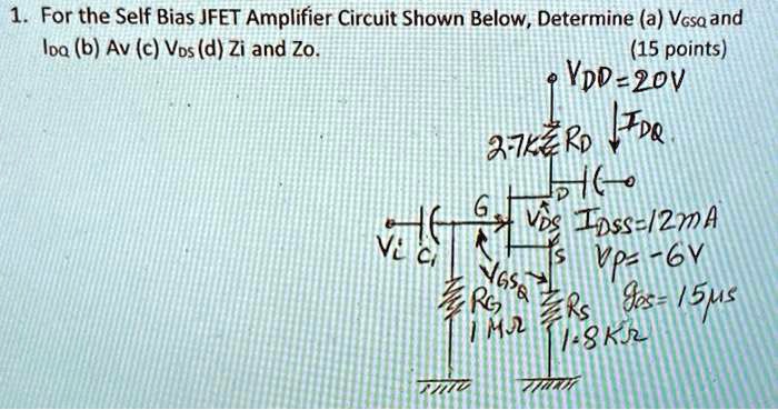 SOLVED: problem requires graph for drawing the transfer characteristics and bias points just ...