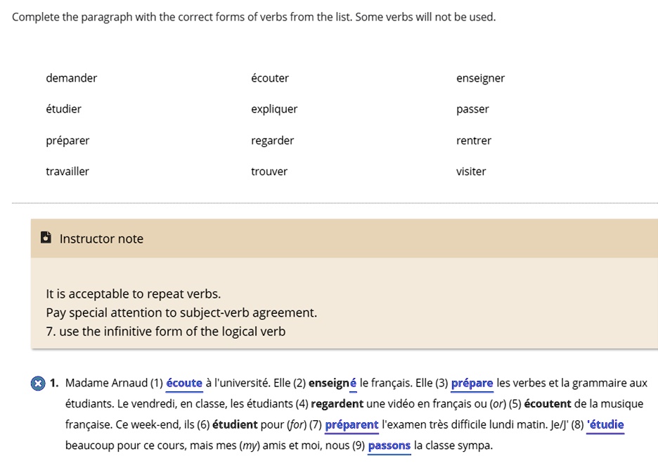 SOLVED: "Can you please correct the wrong answers? Complete the ...