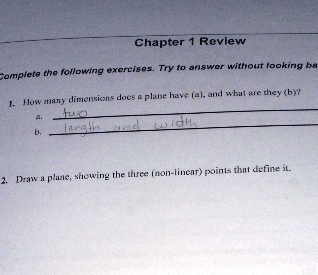 Chapter 1 Review Complete the following exercises. Try to answer without looking ba 1. How many ...