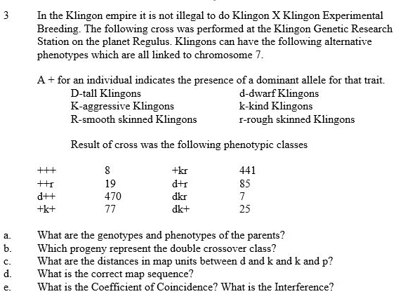 SOLVED: In the Klingon empire it is not illegal to do Klingon X Klingon ...