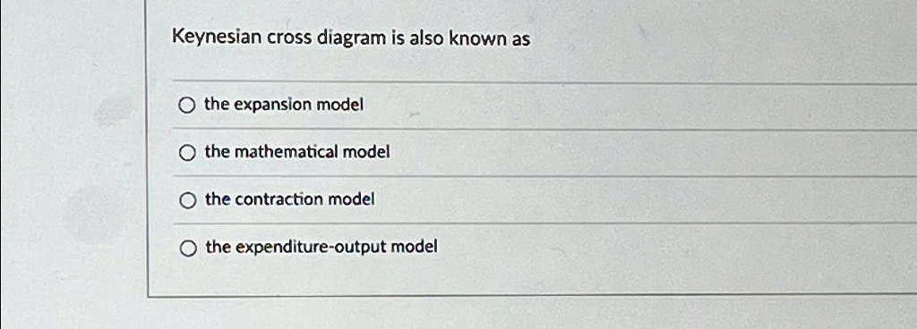 Keynesian cross diagram is also known as the expansion model the ...