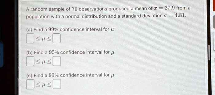 Confidence Interval Formula How to Calculate Standard Deviation