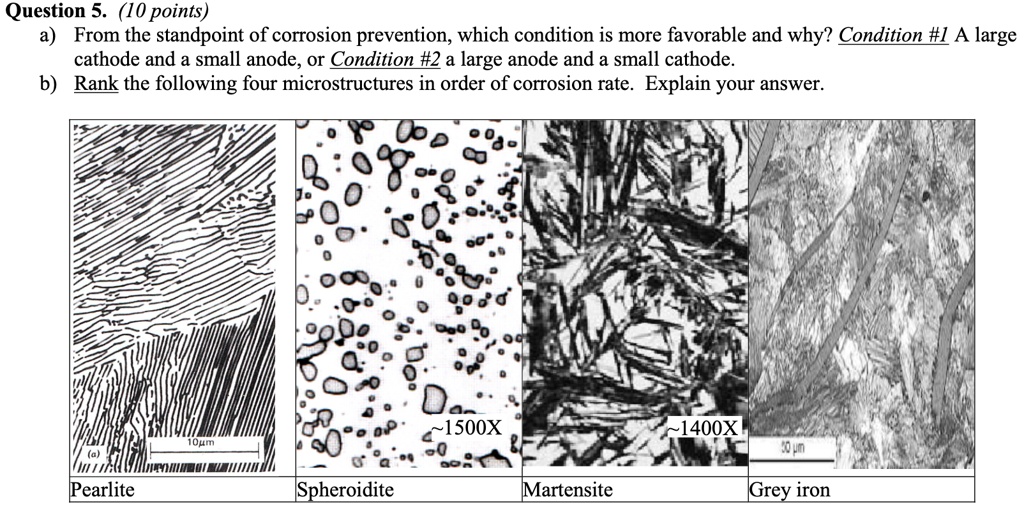 SOLVED: Question 5. (10 points) a) From the standpoint of corrosion ... SOLVED: Question 5. (10 points) a) From the standpoint of corrosion ...