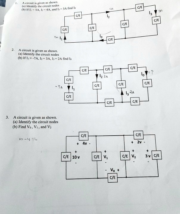 SOLVED: A circuit is given as shown. a) Identify the circuit nodes. b ...