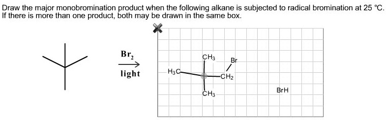 SOLVED: Draw the major monobromination Booduca when the following ...