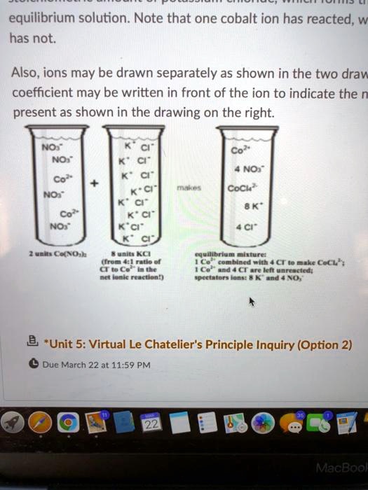 equilibrium solution note that one cobalt ion has reacted has not also ...