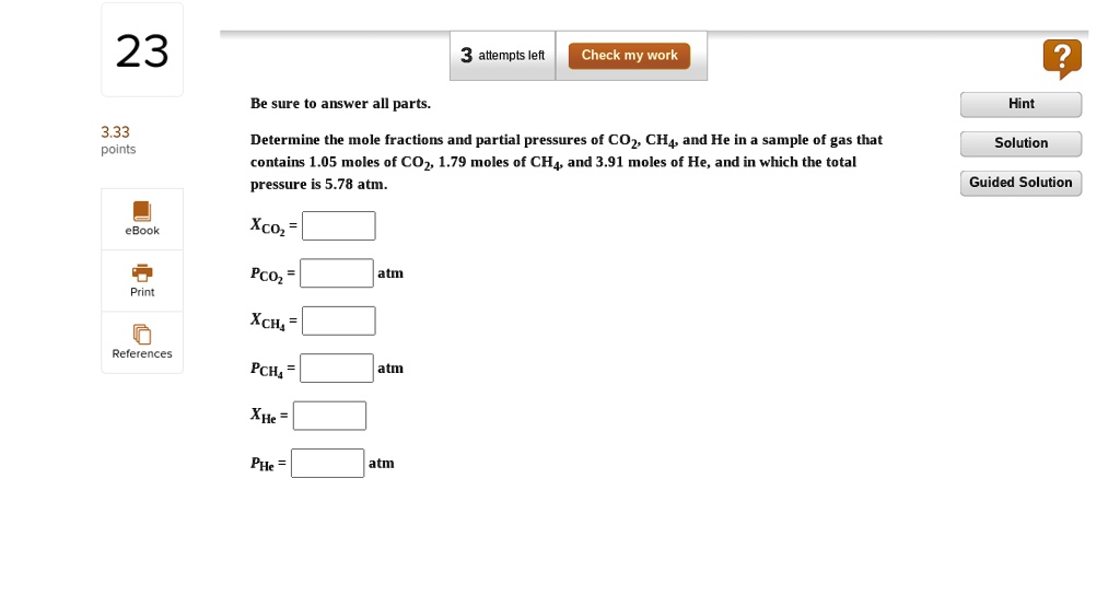 Solved 23 3attempts Left Check My Work Be Sure To Answer All Parts