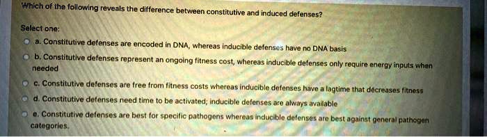 Which of the following reveals the difference between...