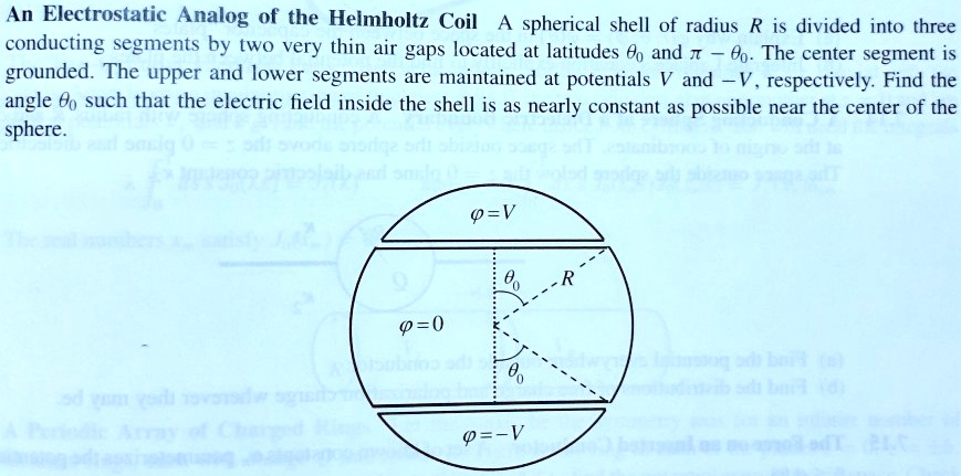 SOLVED: An Electrostatic Analog of the Helmholtz Coil: A spherical ...