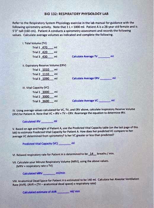 bio 132 respiratory physiology lab refer to the respiratory system ...