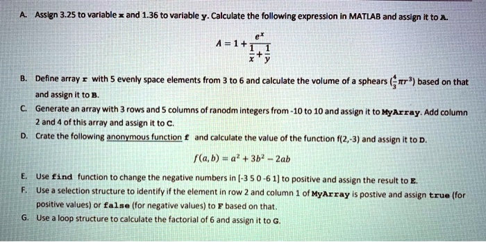 Solved A Assign 325 To Variable X And 136 To Variable Y Calculate 5850