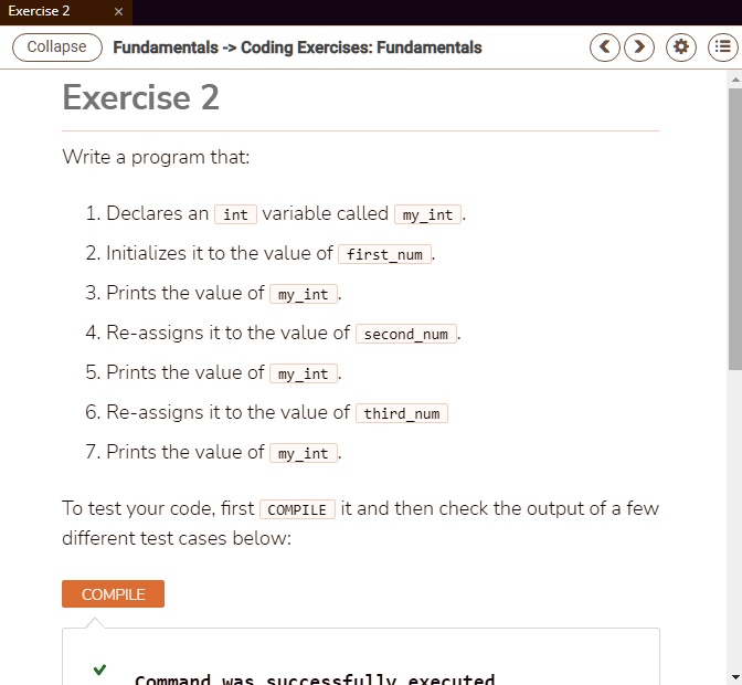 Solved Need Help With Fundamental C Exercise 2 Fundamentals Coding Exercises Fundamentals