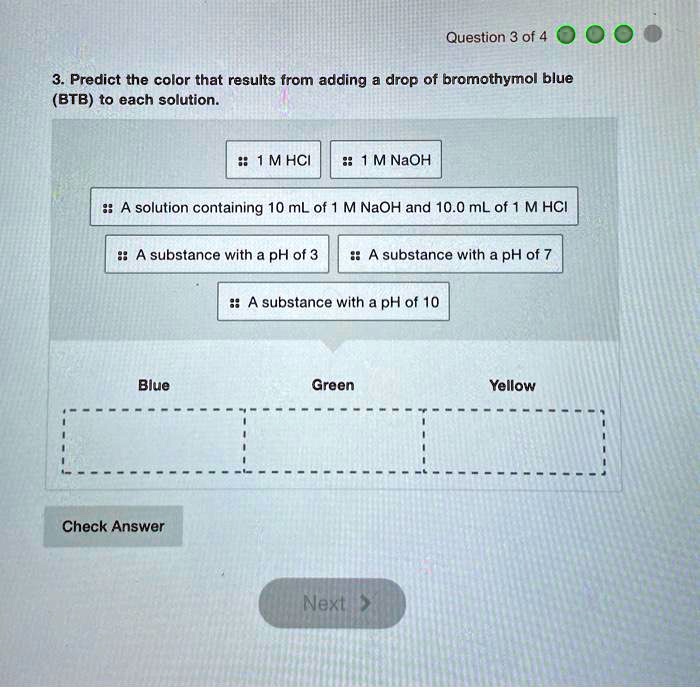 question 3 of 4 predict the color that results from adding drop of ...
