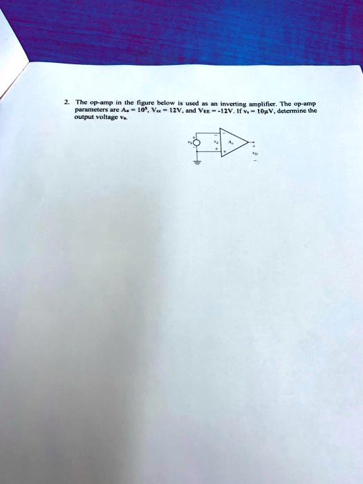 SOLVED: The op-amp in the figure below is used as an inverting amplifier. The op-amp parameters ...