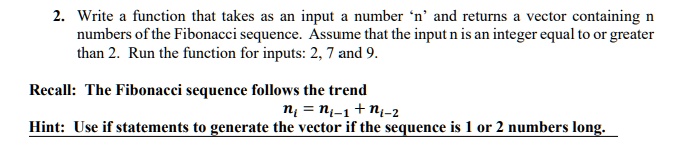 [GET ANSWER] 2. Write a function that takes as an input a number 'n ...