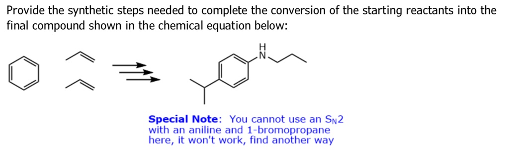 SOLVED: Provide the synthetic steps needed to complete the conversion of the starting reactants ...