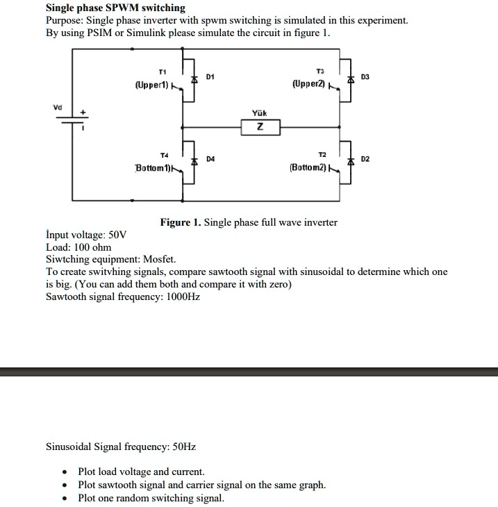 [GET ANSWER] Single phase SPWM switching Purpose: Single phase inverter with spwm switching is ...