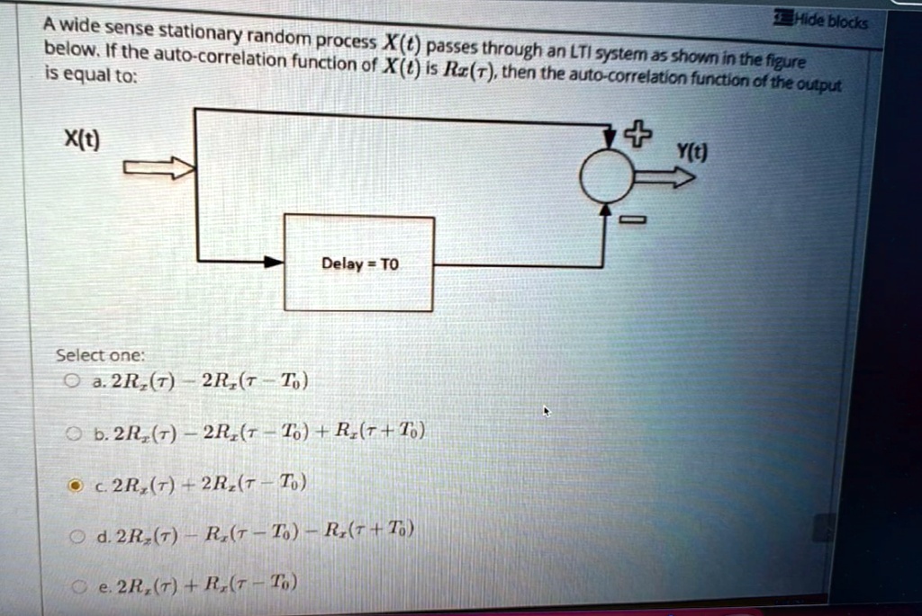 a wide sense stationary random process xt passes through an lti system as shown in the figure ...