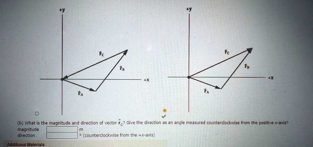 b what is the magnitude and direction of vector give the direction as ...