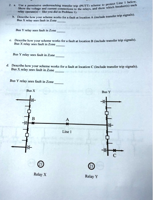 2. a. Use a permissive underreaching transfer trip (PUTT) scheme to ...