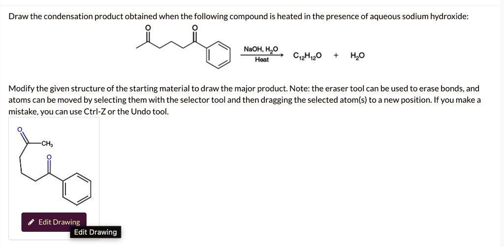 Draw the condensation product obtained when the following compound is ...
