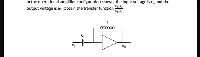 VIDEO solution: In the operational amplifier configuration shown, the ...