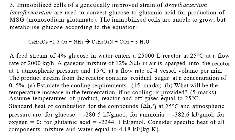 5. Immobilised cells of a genetically improved strain of Brevibacterium ...
