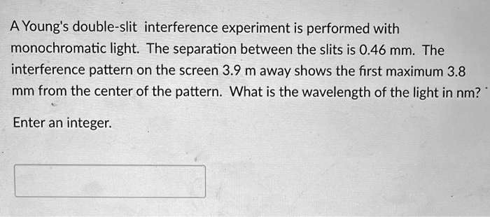 A Young's double-slit interference experiment is performed with ...