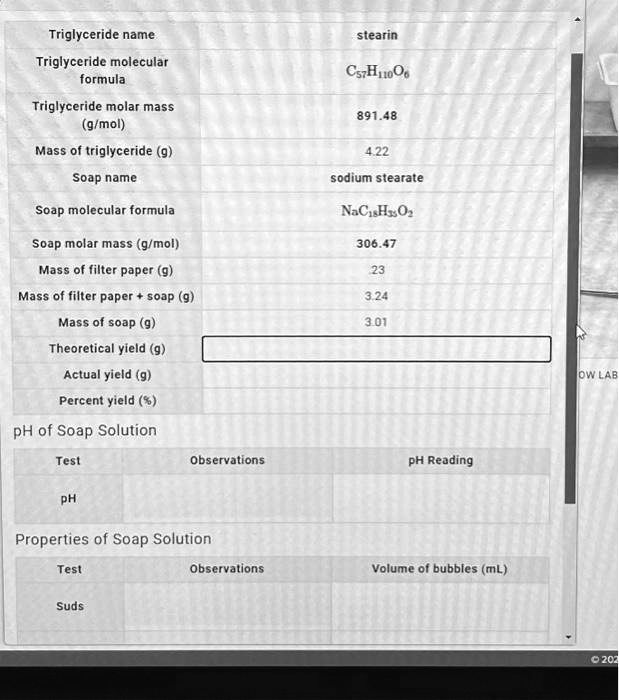 Triglyceride name stearin Triglyceride...