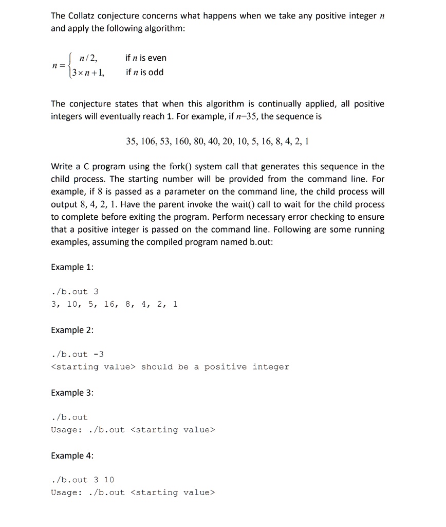 Solved The Collatz Conjecture Concerns What Happens When We Take Any Positive Integer N And
