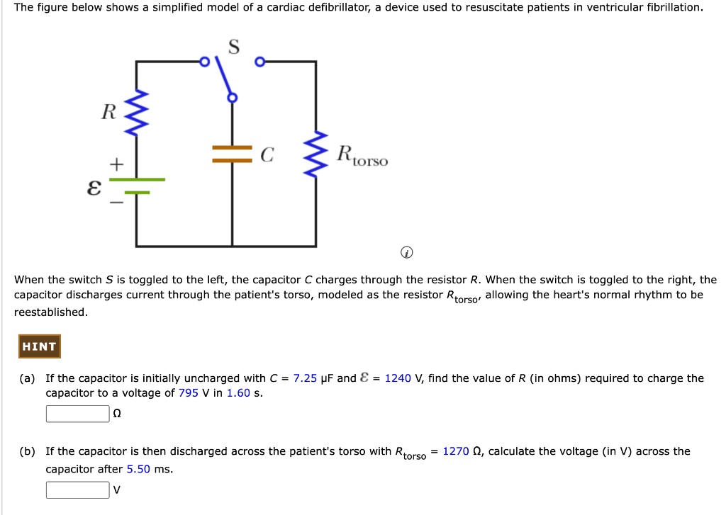 SOLVED: The figure below shows a simplified model of a cardiac ...