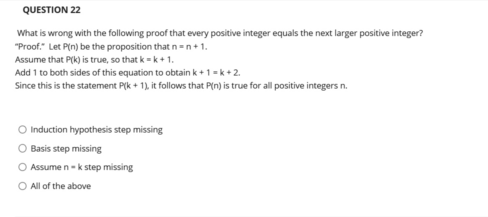 SOLVED: What is wrong with the following proof that every positive integer equals the next ...