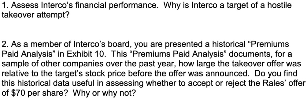 1. Assess Interco's financial performance. Why is Interco a...