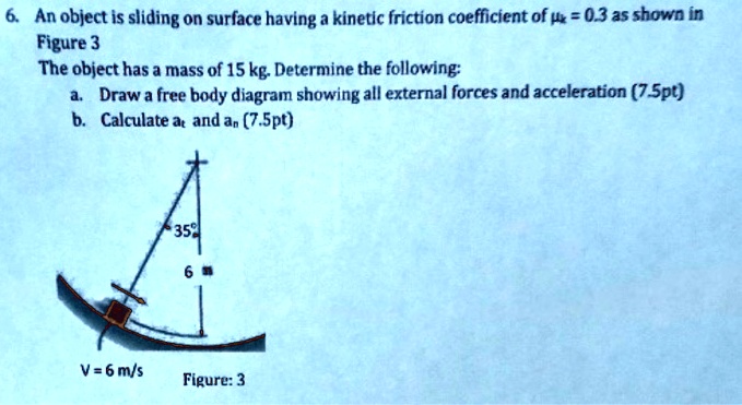 SOLVED: An object is sliding on a surface with a kinetic friction ...