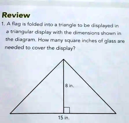 Review flag is folded into a triangle to be displayed in triangular ...