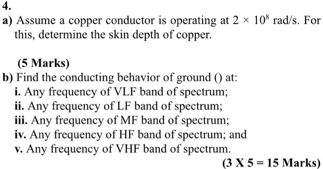 SOLVED: This belongs to the electromagnetic field module. 4. a) Assume ...