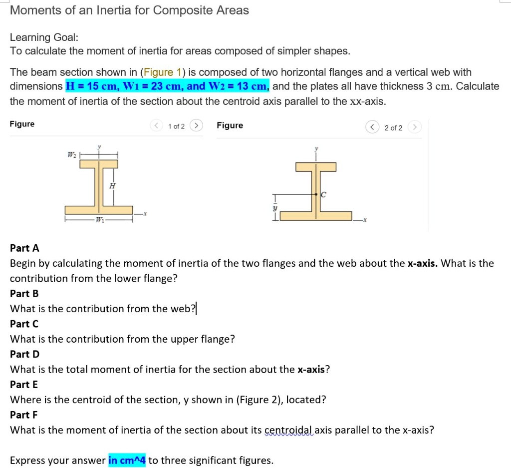 moments of an inertia for composite areas learning goal to calculate the moment of inertia for ...